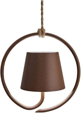 Zafferano Zafferano - Lampe &agrave; suspension led Poldina Corten, rechargeable et dimmable