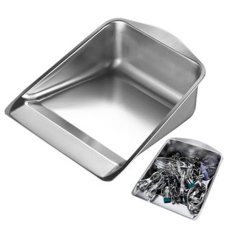 Generico Kehrschaufel aus Metall: Tragbare Kehrschaufel aus Edelstahl, Gr&ouml;&szlig;e 9,25 Zoll, Metall-Kehrmaschine f&uuml;r die Reinigung von Haus, K&uuml;che innen und au&szlig;en, 