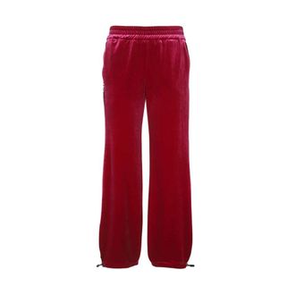 Versace Jeans Couture Samthose mit elastischem Bund - - Trousers - Damen - Rot - 2XS