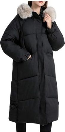 Generic 2026 Printemps Femmes Hiver Doudoune 2024 Style 2024 Manches Longues Fermeture &Eacute;clair Ample Chaud, Noir, XXL