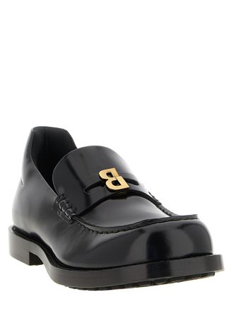 Balenciaga Calfskin Slip-On Loafer - Black