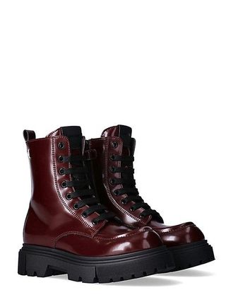 Calvin Klein Stiefel F&uuml;r Kinder Mit Praktischem Rei&szlig;verschluss, Zehenschutz Und Stollen - Bordeaux - M&auml;dchen - 35