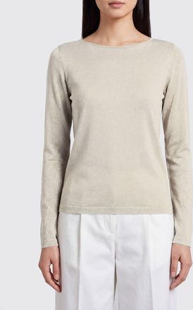 Brunello Cucinelli Pull slim &agrave; col rond en m&eacute;lange de laine et de soie