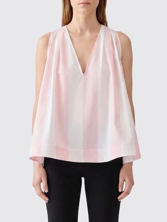 Jacquemus Gestreiftes schulterfreies Norma Top aus Baumwolle mit V-Ausschnitt