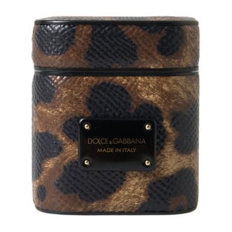 Dolce & Gabbana Airpod Case Leopard Print - Femme - Accessoires - Brun - Taille: ONE Size