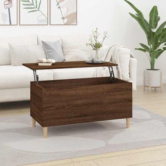 vidaXL Vidaxl - Table basse Ch&ecirc;ne marron 90x44,5x45 cm Bois ding&eacute;nierie