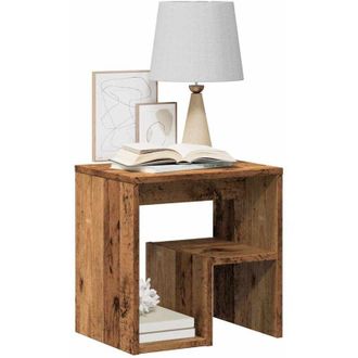 vidaXL Tables de chevet 2 pcs vieux bois 40x30x40 cm bois ding&eacute;nierie Vidaxl