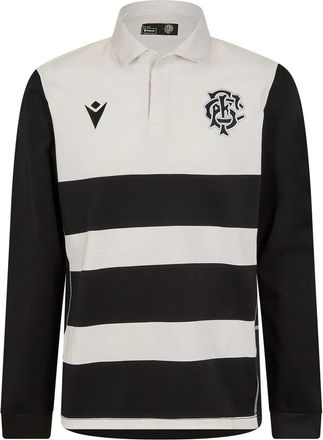 Macron Barbarians 24/25 Heimtrikot f&uuml;r Herren/Damen Unisex, Lang&auml;rmlig (Schwarz/Wei&szlig;)