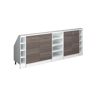 Vicco Dachschr&auml;genschrank-Set Rion, Edelgrau/Wei&szlig;, 5er Set