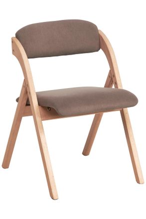 MID.YOU Mid.you Armlehnstuhl, Braun, Natur, Holz, Textil, Buche, massiv, Flachrohr, 52x78x53 cm, faltbar, Esszimmer, St&uuml;hle, Esszimmerst&uuml;hle, Armlehnenst&uuml;hle