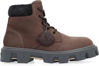 Moncler Mens Peak City Lace-Up Boots Brown Calf