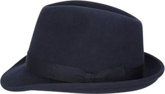 Walker and Hawkes Chapeau Gregson Trilby en Laine feutr&eacute;e - Bleu Marine - XS (56cm)