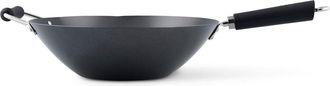 Ken Hom großer Antihaft Wok 35 cm Induktion Wokpfanne aus Karbonstahl mit Phenolharz-Griff