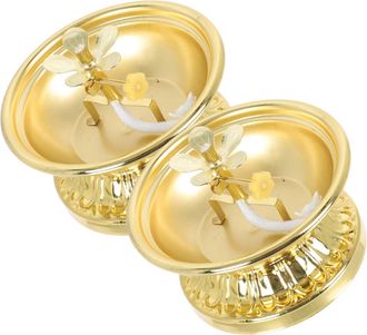 Artibetter 2 St&uuml;ck Butter Lampenhalter aus Legierung Robuster Leichter &Ouml;l lampensockel f&uuml;r Buddhistische Alt&auml;re Dekorative Tragbare &Ouml;llampe f&uuml;r Tempel Meditation