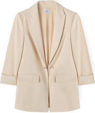 Motivi Femme, Vestes, Blanc, Taille: 38 FR Blazer avec boutons de manchette bijoux