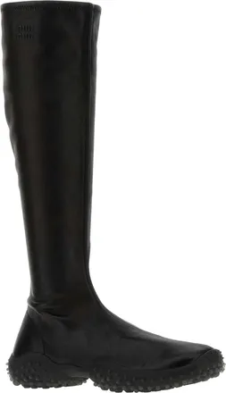 Miu Miu Nappa Leather Boot - Black