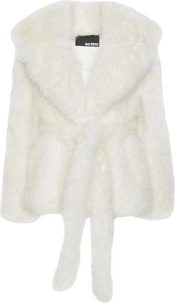 Rotate Rotate Birger Christensen, Femme, Vestes, Blanc, Taille: 42/44 FR Veste Courte en Fausse Fourrure