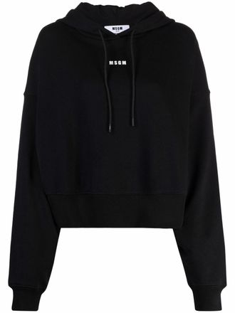 Msgm Hoodie mit Logo-Print - Schwarz