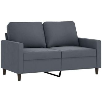 vidaXL 2-Sitzer-Sofa Dunkelgrau 120 cm Samt - Vidaxl