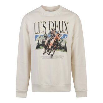 Les Deux Homme, Tops, Beige, Taille: M Cole Cowboy SweaT-shirt