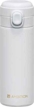 Ambition Thermobecher Kaffee to go 390 ml Alice Isolierbecher Edelstahl Klappverschlusssystem dicht grau