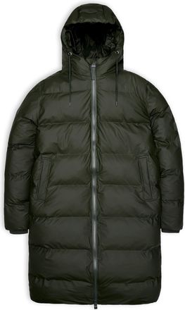 Rains Alta Long Puffer Jacket Green Mantel
