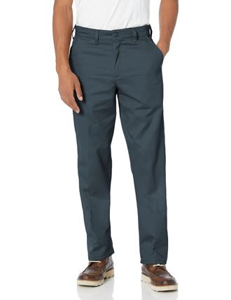 Red Kap Herren Arbeitshose, knitterfrei, Baumwolle, Herren, Mens Wrinkle-Resistant Cotton Work Pant, Fichtengrün, 33W x 32L