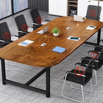 Generic Gro&szlig;er Konferenztisch, Stabiler B&uuml;ro- und Seminarraumtisch aus Holz mit Gewindebox und verstellbaren F&uuml;&szlig;en, 120 x 80 x 75 cm, ideal f&uuml;r Besprechungen 
