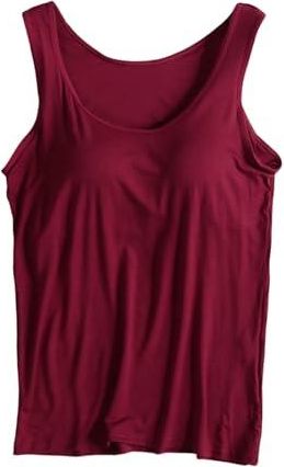 Generic D&eacute;bardeur athl&eacute;tique int&eacute;gr&eacute; pour femme - Sans armatures - Sans manches - Avec soutien-gorge int&eacute;gr&eacute; - Col rond - Pour l&eacute;t&eacute; - Tendance - Pour le sport