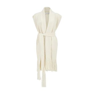 Gabriela Hearst Kaschmir Fransenvest - - Knitwear - Damen - Beige - S