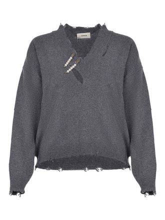 A Paper Kid Pull Col Rond - Gris