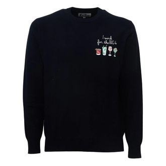 MC2 Saint Barth Heron Rundhals-Pullover - - Knitwear - Herren - Blau - 2XL