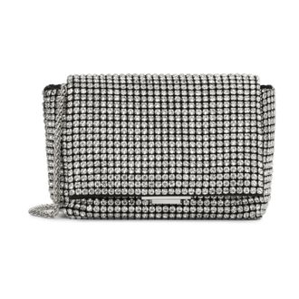 Kazar Abendtasche mit Klappe verziert mit Zirkonen - - Bags - Damen - Schwarzk - ONE SIZE