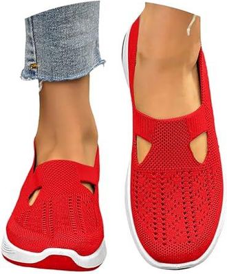 Generic Chaussures de marche confortables pour femme, baskets orthop&eacute;diques tiss&eacute;es l&eacute;g&egrave;res et respirantes avec semelle souple, soutien de la vo&ucirc;te plantaire 