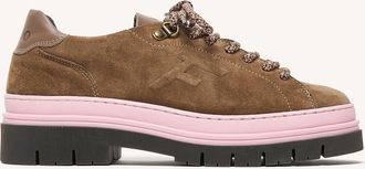 Faguo Chaussures en cuir su&egrave;de et cuir taupe