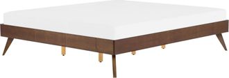 Beliani Beliani - Letto Moderno In Frassino Scuro 180 X 200 Cm Rete A Doghe Berric