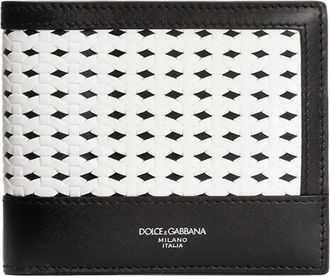 Dolce & Gabbana bi-fold woven wallet - Schwarz