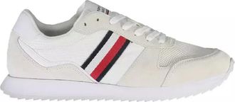 Tommy Hilfiger Baskets blanches &eacute;co-responsables avec logo - Homme - Chaussures - Beige - Taille: 45 EU