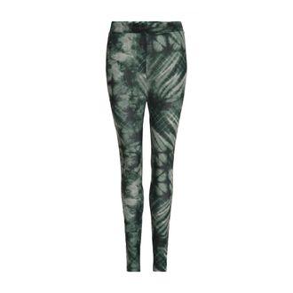 In Front Gr&uuml;ne Mesh Leggings mit Sch&ouml;nem Muster - - Trousers - Damen - Gr&uuml;n - S