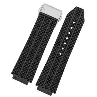 Generic PAGUON F&uuml;r Big Bang Silikon-Uhrenarmband 26 mm x 19 mm, 25 mm x 17 mm, wasserdichtes Uhrenarmband, Gummiarmband (Farbe: Blau-Gold, Gr&ouml;&szlig;e: 25-17 mm)