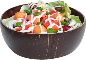 Generic Tasses &agrave; noix de coco pour boissons - Bols naturels polyvalents faits &agrave; la main - Gobelets rustiques r&eacute;sistants &agrave; lusure - Bol portable pour desserts,