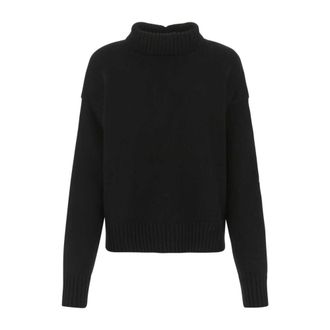 Jil Sander Schwarzer Oversize Kaschmirpullover - - Sweatshirts & Hoodies - Damen - Schwarzk - 2XS