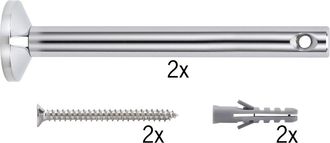 Paulmann 17824 Seilsytem Seil-Zubeh&ouml;r Umlenker/Abh&auml;ngung f&uuml;r Spannseil 1 Paar 165 mm Chrom Halogen Seilsysteme 12V inklusive D&uuml;bel und Schrauben