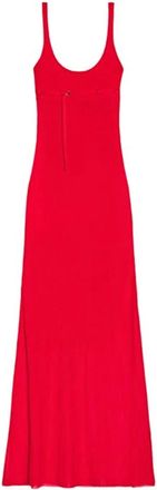 Jacquemus Femme, Robes, Rouge, Taille: 40 FR La Robe Maille Oranger Jersey
