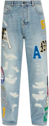 Amiri Homme, Jeans, Bleu, Taille: W33 Jeans avec des patchs
