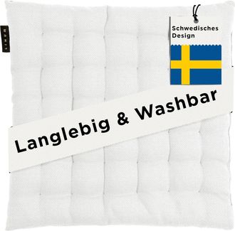 Linum Pepper Stuhlkissen 40x40 aus 100% Baumwolle, Premium Sitzpolster f&uuml;r K&uuml;che, Esszimmer und Outdoor, Komfortables Sitzkissen Stuhl, formstabil, Sitzkiss