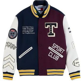 Tommy Hilfiger Veste universitaire en laine m&eacute;lang&eacute;e