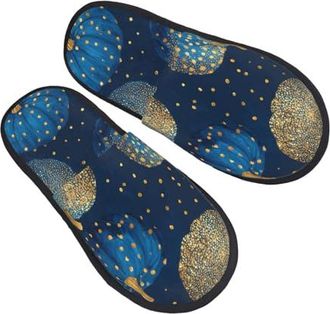 Generic Pantoufles citrouille à paillettes pour homme et femme - Antidérapantes - Confortables - Mousse à mémoire de forme - Pour chambre à coucher, voyage, m