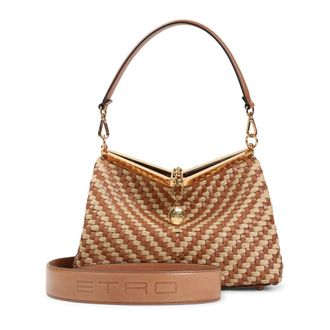 Etro Femme, Sacs, Brun, Taille: ONE Size Vela M Raffia