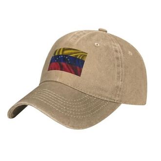 Generic Drapeau De Style Soie De L&Eacute;tat du Venezuela Homme Femme Chapeau De Cowboy R&eacute;tro Ancien Chapeau R&eacute;glable Casquette Trucker pour Toutes Les Saisons Runn